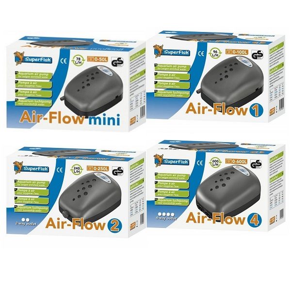 SuperFish Air-Flow Pump - for Aquarium Use - HugglePets