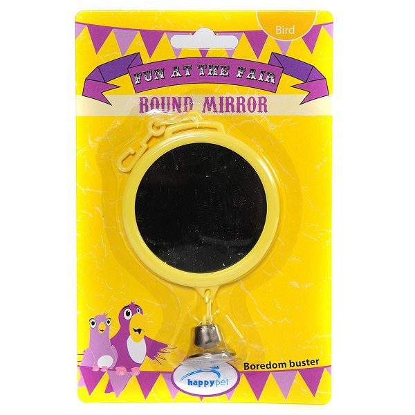 Happy Pet Fun at the Fair Round Bird Mirror - Bird Toys - HugglePets