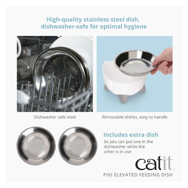 Catit PIXI Elevated Feeding Dish - for Cats - HugglePets