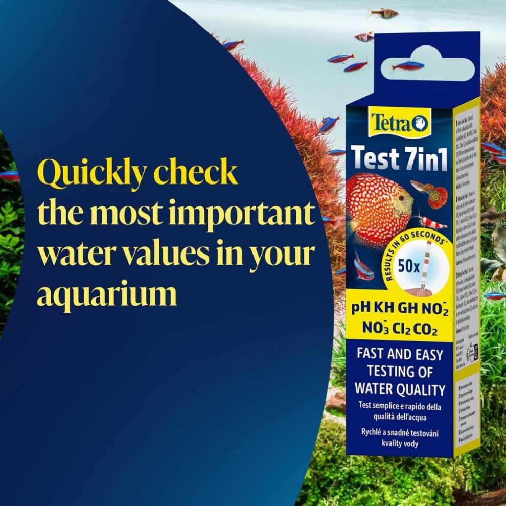 Tetra Test 7 in 1 Test Strip (50 Strips) - Water Testing - HugglePets
